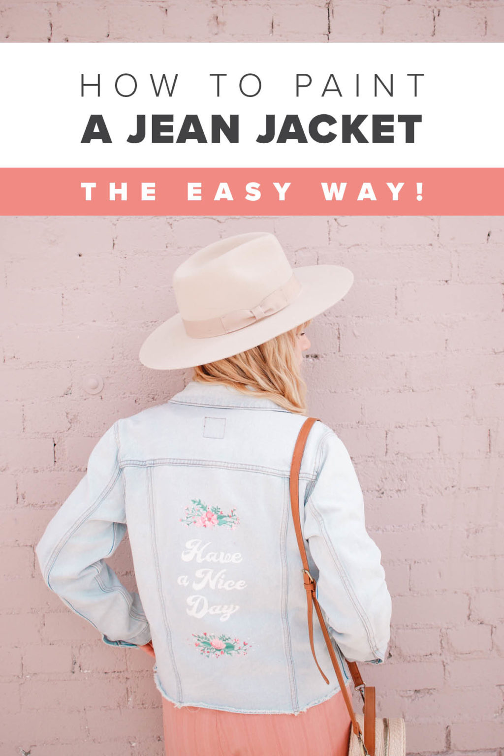 DIY Painted Floral Jean Jacket - mikyla