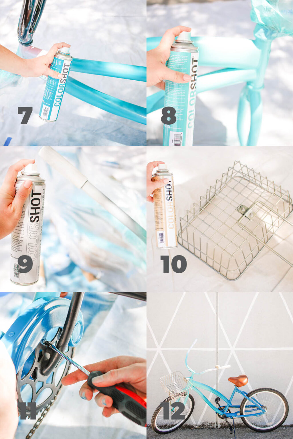 How to Paint An Ombre Bike - mikyla