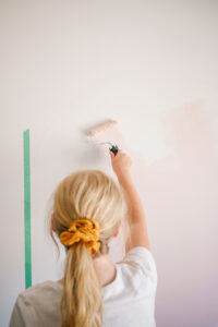 How to Paint a Color Block Arch + Office Makeover - mikyla