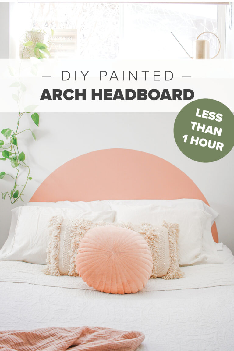 DIY Painted Arch Headboard + Bedroom Tour - mikyla