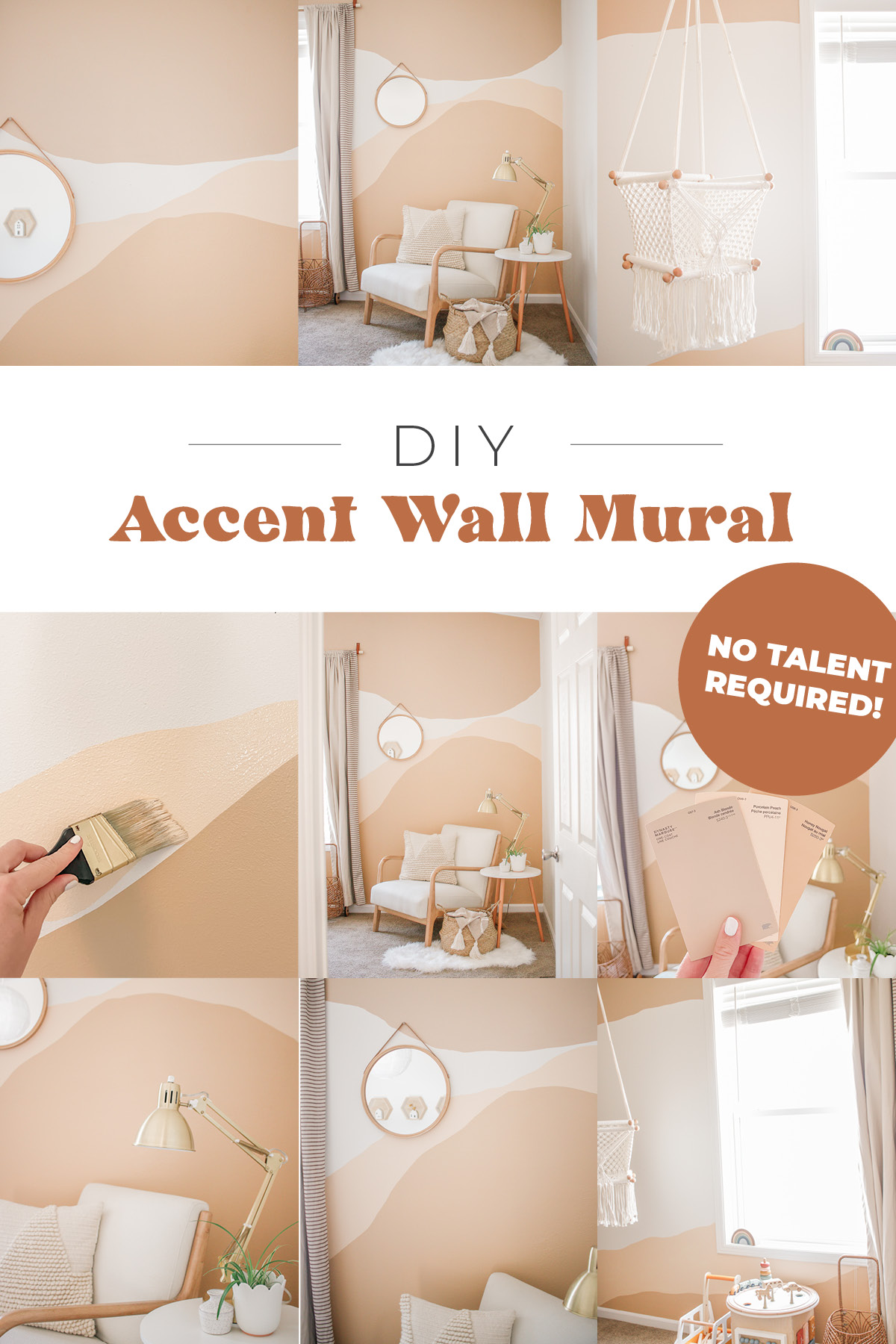 DIY Painted Accent Wall Mural - mikyla