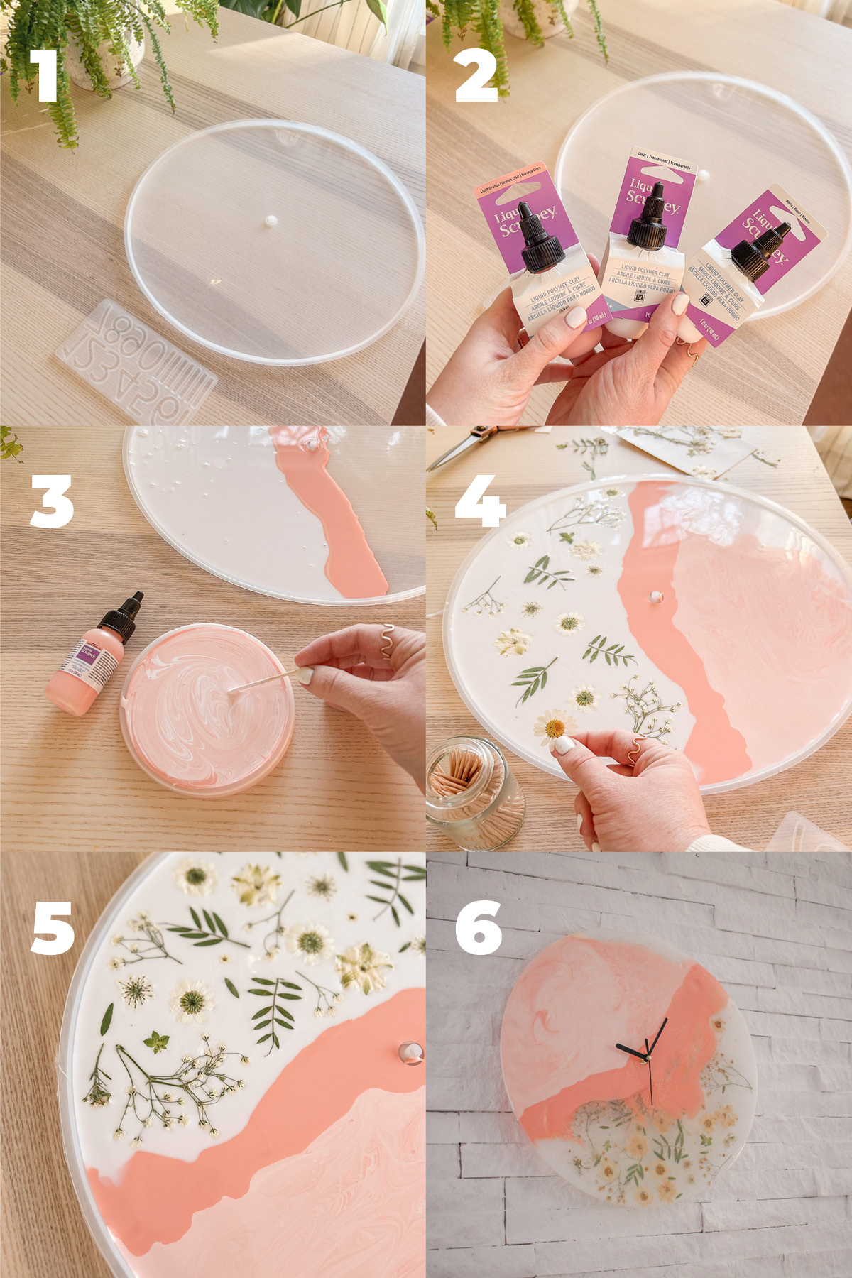 How to Make a Floral Wall Clock - mikyla